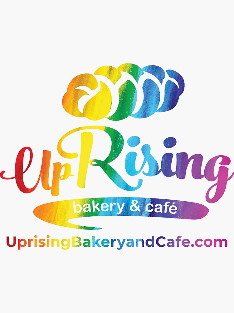 "Uprising Logo with Rainbow Fill" Sticker for Sale by siraCreate ...