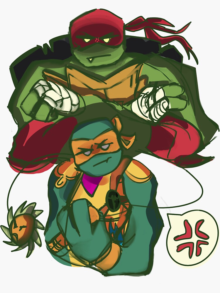 "Mad Ralph and Mikey - ROTTMNT" Sticker for Sale by cakecarton | Redbubble