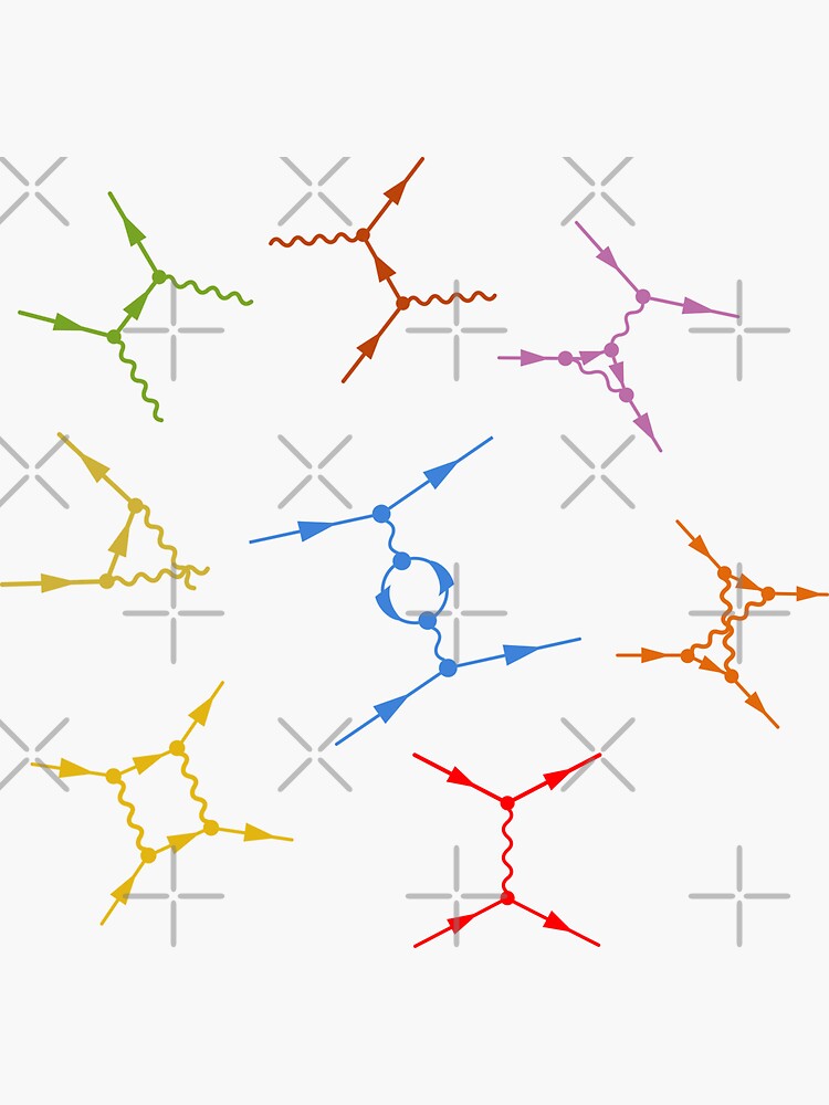"Feynman Diagrams - Quantum Field Theory Basics" Sticker for Sale by ...