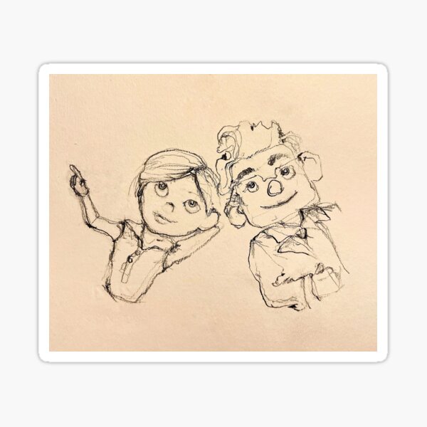 "Carl & Ellie from Up movie" Sticker for Sale by ohbereo | Redbubble