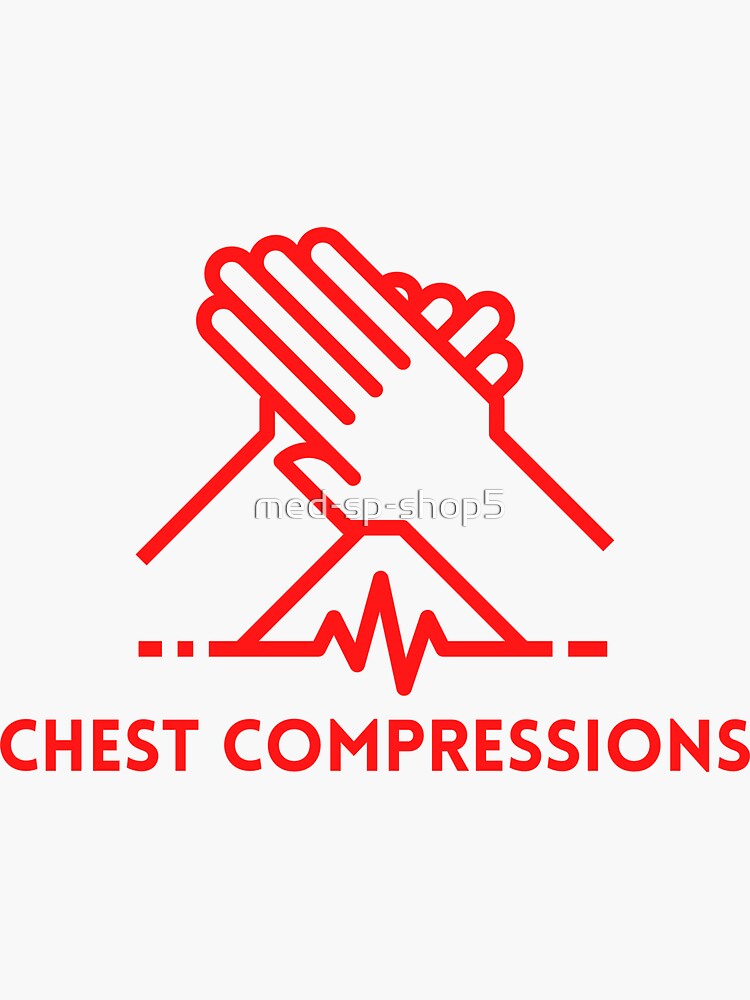 "Chest Compressions Doctor " Sticker for Sale by med-sp-shop5 | Redbubble