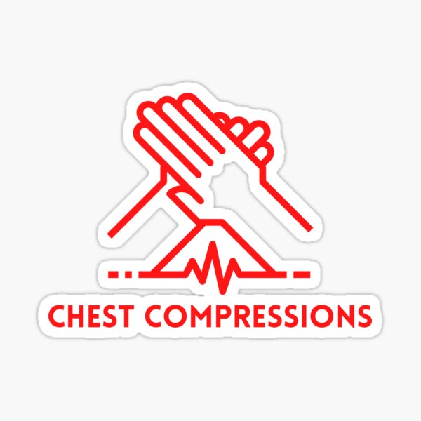 "Chest Compressions Doctor " Sticker for Sale by med-sp-shop5 | Redbubble