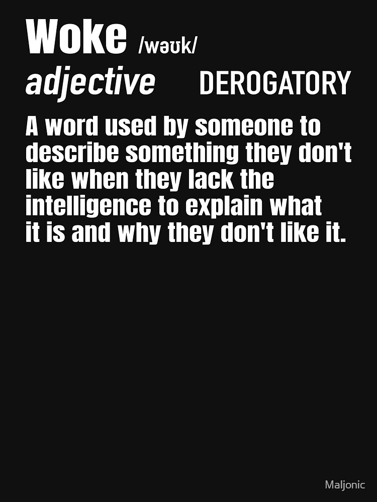 "Woke Pro Pride Pro Choice Anti Right Wing Dictionary" T-shirt for Sale ...