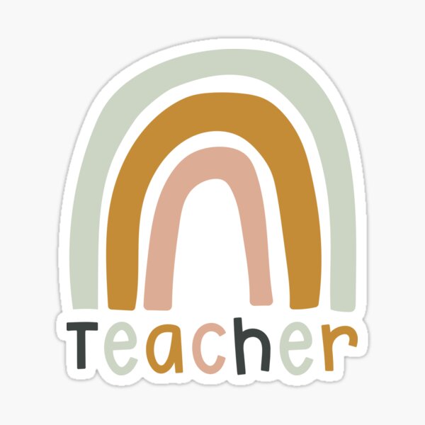"Teacher Boho Rainbow" Sticker for Sale by Kaylerdawn | Redbubble