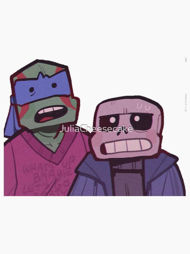 "Live Leo and Sans reaction" Sticker for Sale by JuliaCheesecake ...