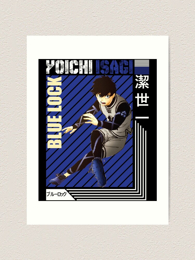 "Yoichi Isagi anime characters silhouette in a blue lock logo shape ...