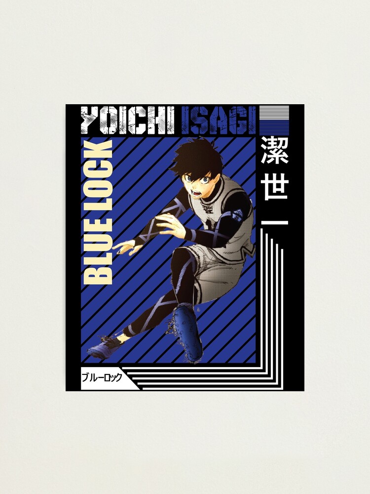 "Yoichi Isagi anime characters silhouette in a blue lock logo shape ...