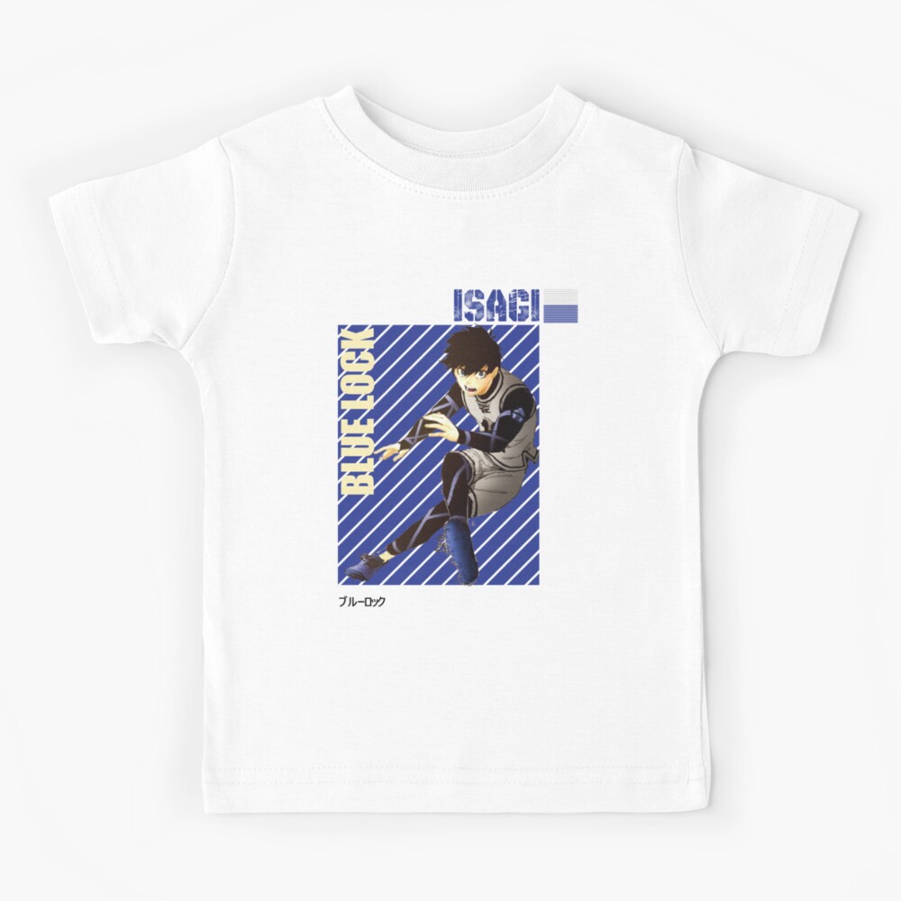 "Yoichi Isagi anime characters silhouette in a blue lock logo shape ...