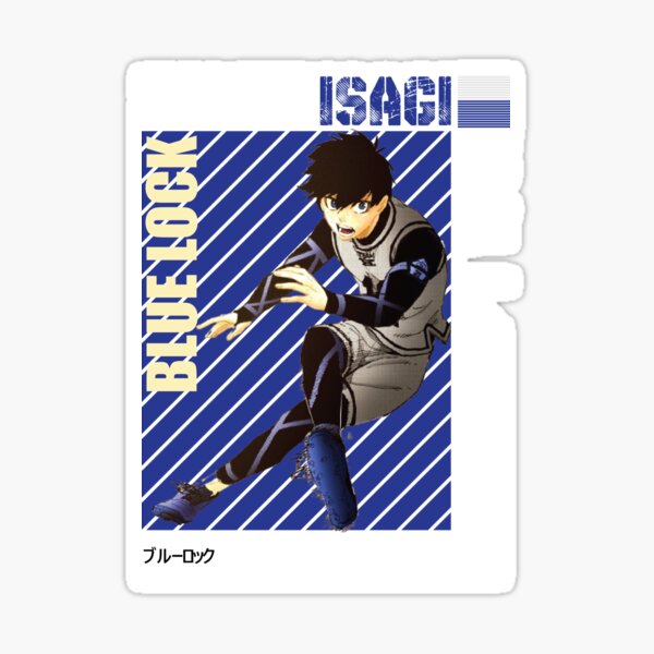 "Yoichi Isagi anime characters silhouette in a blue lock logo shape ...