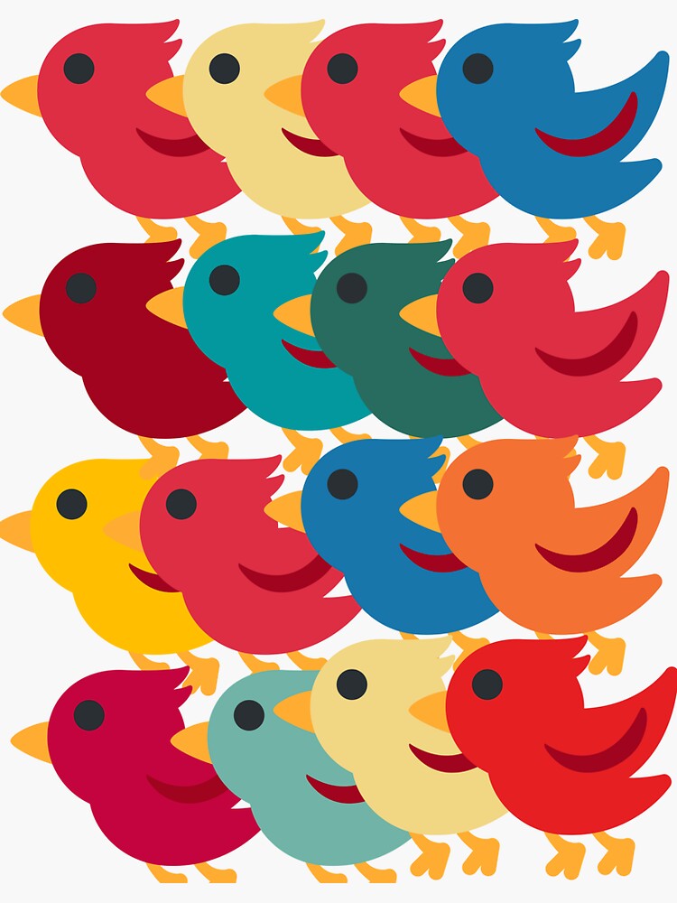 "Cocktail Everybirdy pattern for birds lovers " Sticker for Sale by ...