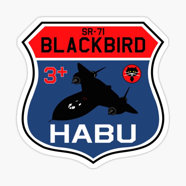 "USAF - SR-71 Blackbird - Habu 3+ 5th Recon SQ -Clean Style" Sticker ...