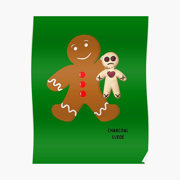 "Gingerbread Man and bad gingerbread man. " Poster for Sale by ...