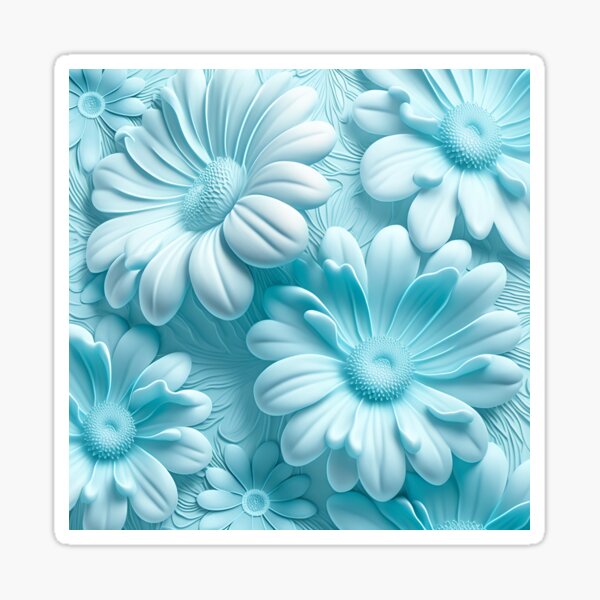 "Light Blue Flowers" Sticker for Sale by i-ImagineArtist | Redbubble