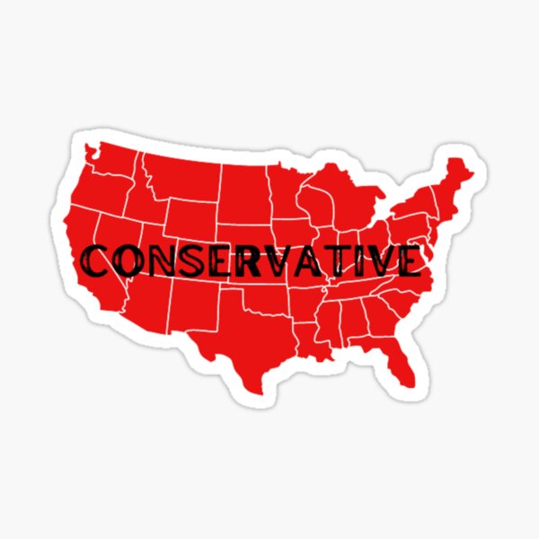 "CONSERVATIVE" Sticker for Sale by amalgamateyou | Redbubble