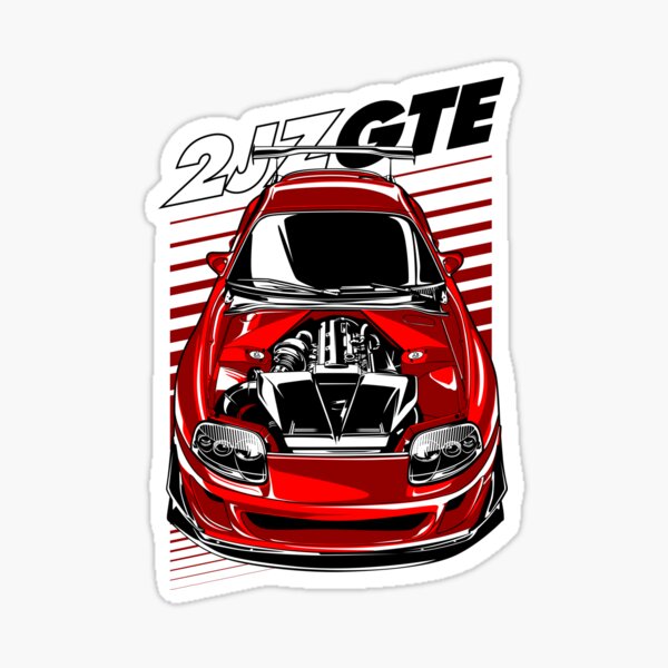 "Toyota 2JZ GTE Supra Turbo Racing Car" Sticker for Sale by ...