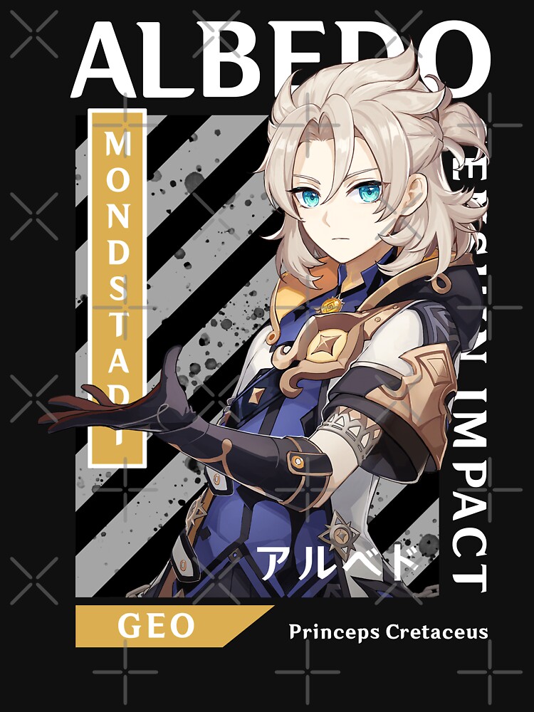 "Albedo Genshin Impact" T-shirt for Sale by Shingeek | Redbubble ...