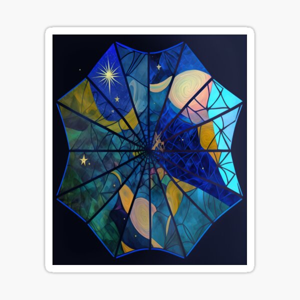 "Wednesday Addams Starry Night Window " Sticker for Sale by ...