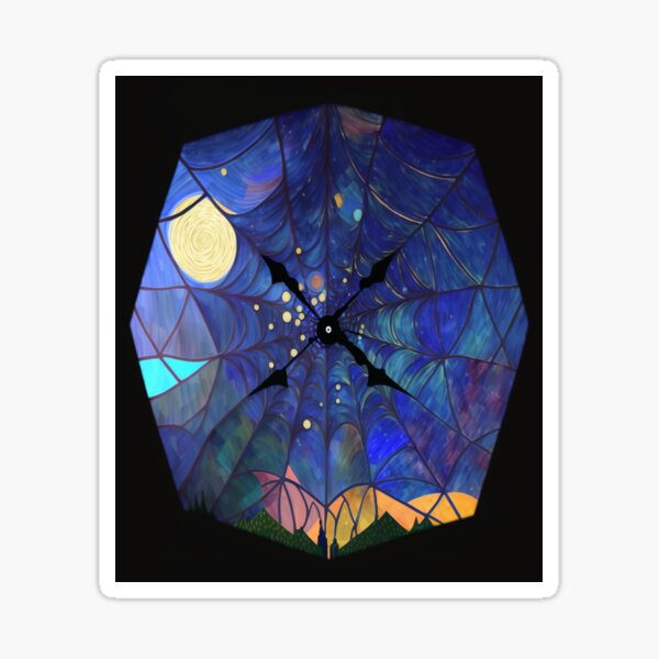 "Wednesday Addams Starry Night Window " Sticker for Sale by ...