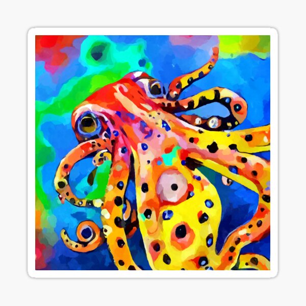 "Blue-ringed Octopus" Sticker for Sale by ChrisButler | Redbubble