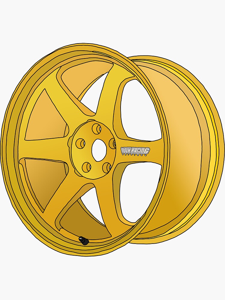 "TE37 - Gold" Sticker for Sale by ArtMechanic | Redbubble