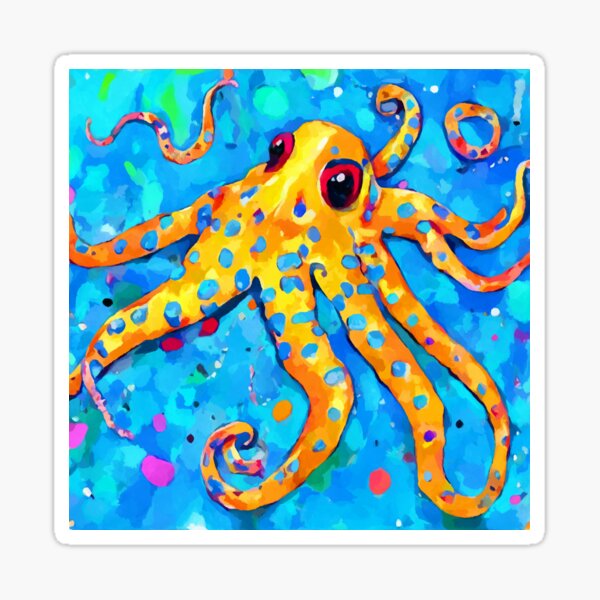 "Blue-ringed Octopus 2" Sticker for Sale by ChrisButler | Redbubble