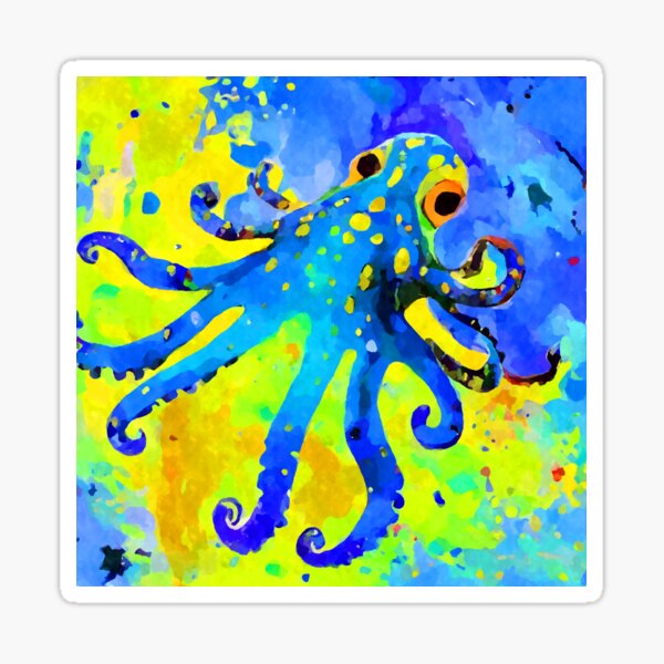 "Blue-ringed Octopus 4" Sticker for Sale by ChrisButler | Redbubble