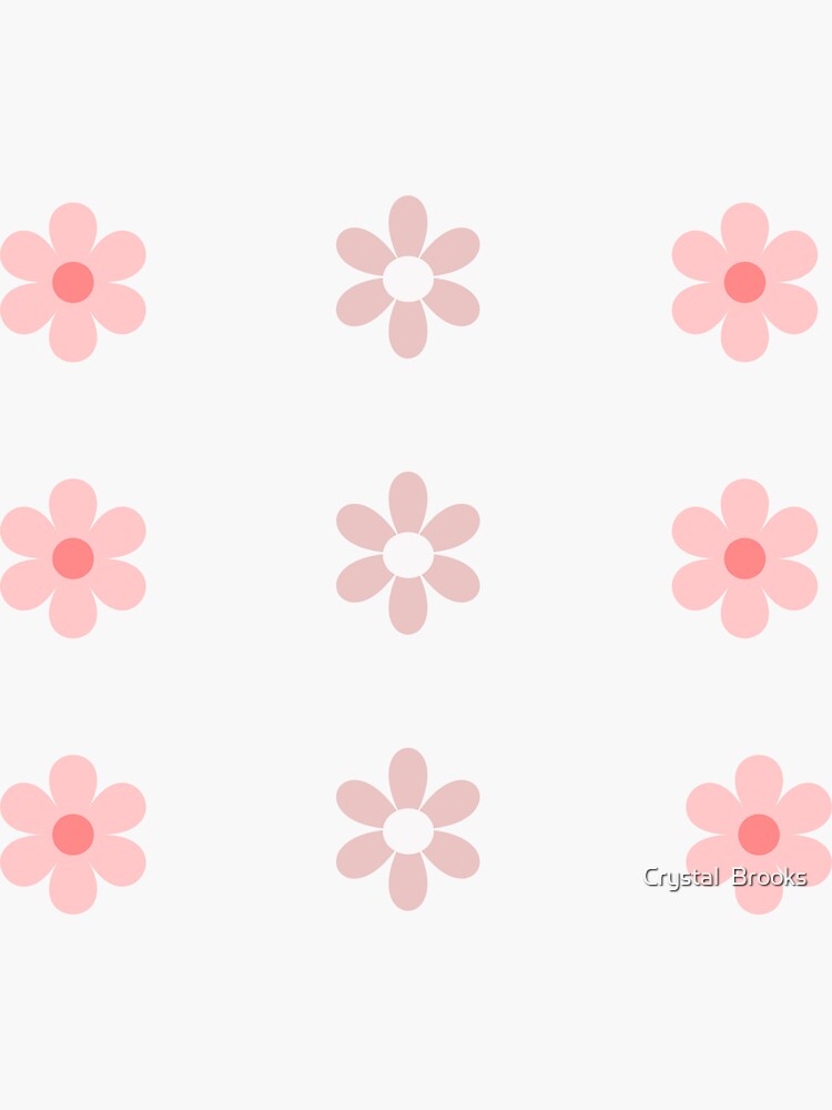 "Pink flower sticker pack " Sticker for Sale by CBrooks83 | Redbubble
