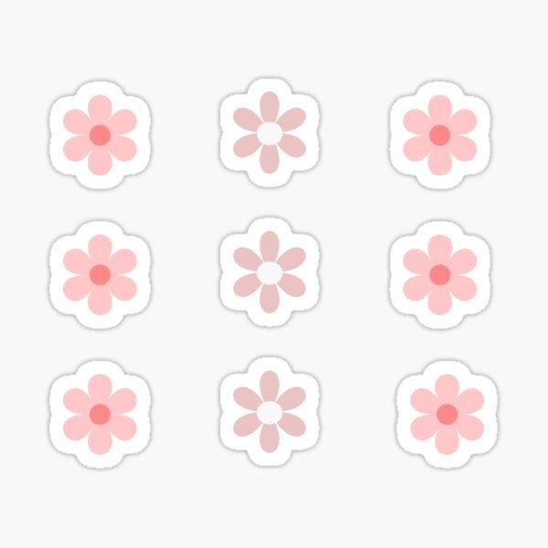 "Pink flower sticker pack " Sticker for Sale by CBrooks83 | Redbubble
