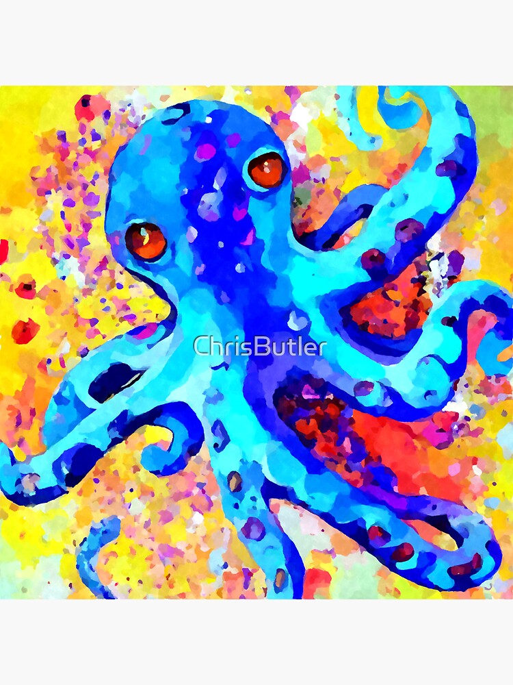 "Blue-ringed Octopus 5" Sticker for Sale by ChrisButler | Redbubble