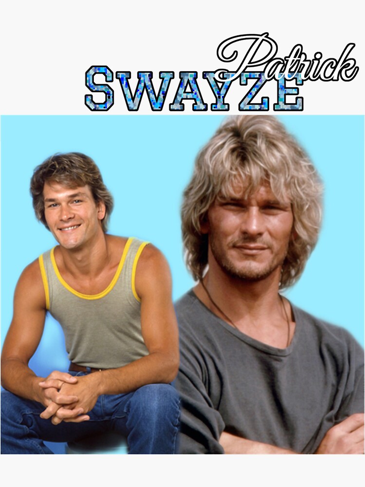 "Patrick Swayze " Sticker for Sale by BabetteHenkea | Redbubble