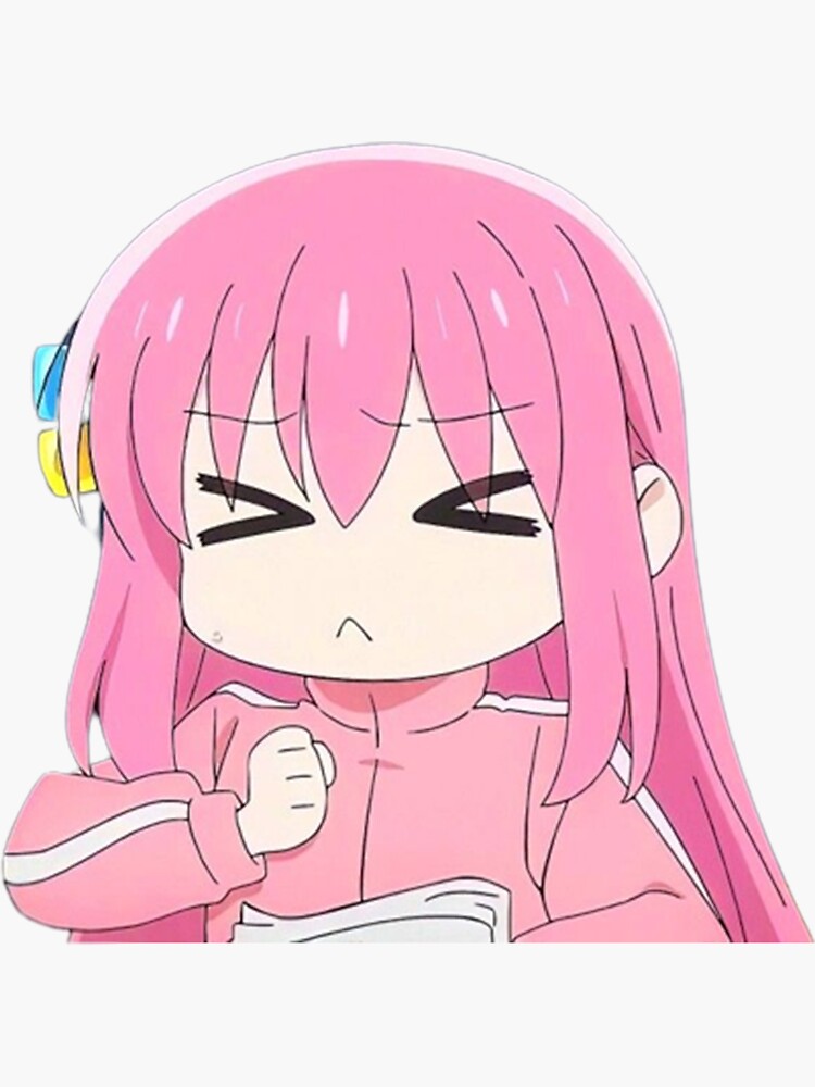 "Bocchi The Rock Chibi ehem !" Sticker for Sale by Cedrek | Redbubble