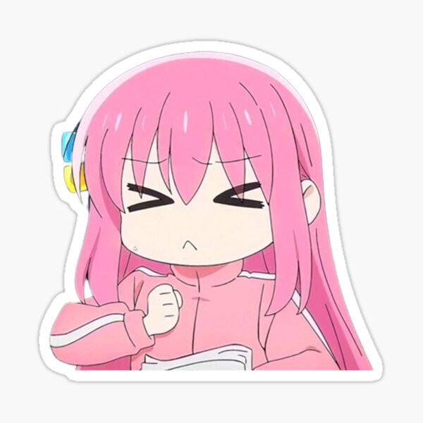 "Bocchi The Rock Chibi ehem !" Sticker for Sale by Cedrek | Redbubble