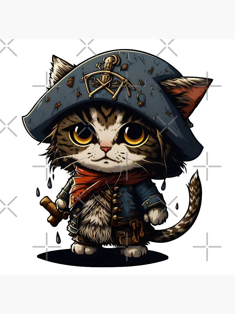 "Kawaii Pirate Cats | Chibi Cats | Anime Cats | Pirate Cats 06" Poster ...