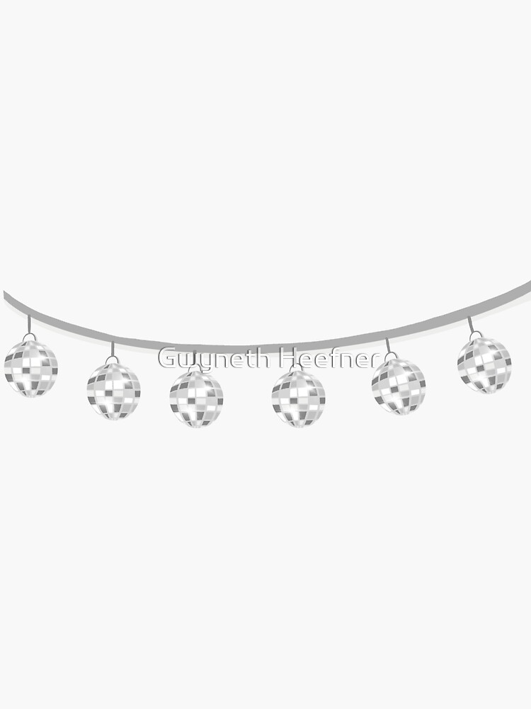 "disco ball string " Sticker for Sale by gwynetheefner | Redbubble
