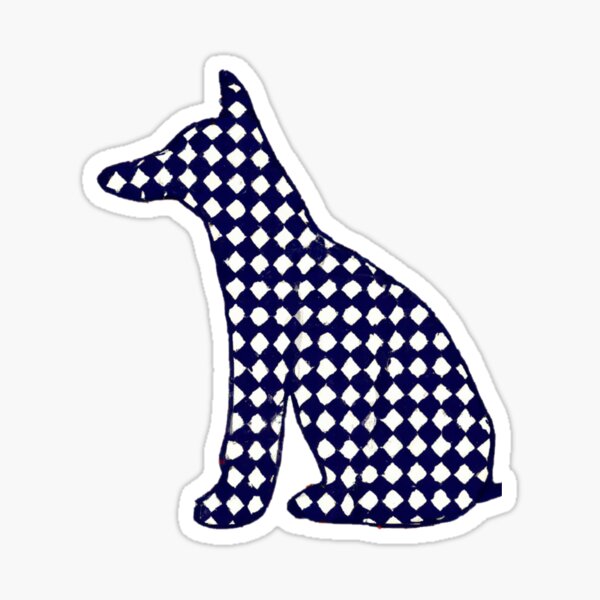"Checkered Dog in Ukiyo-e Style (AI Generated Art)" Sticker for Sale by ...