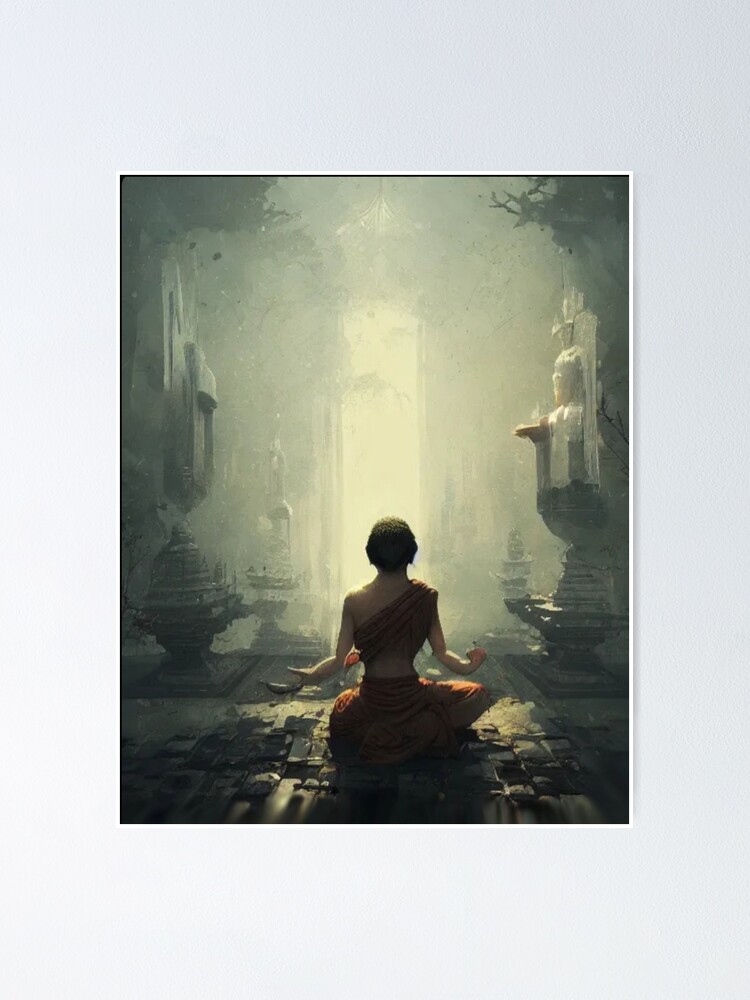 "Jungle Buddha statue Buddhist monk meditation dream journal Buddhist ...