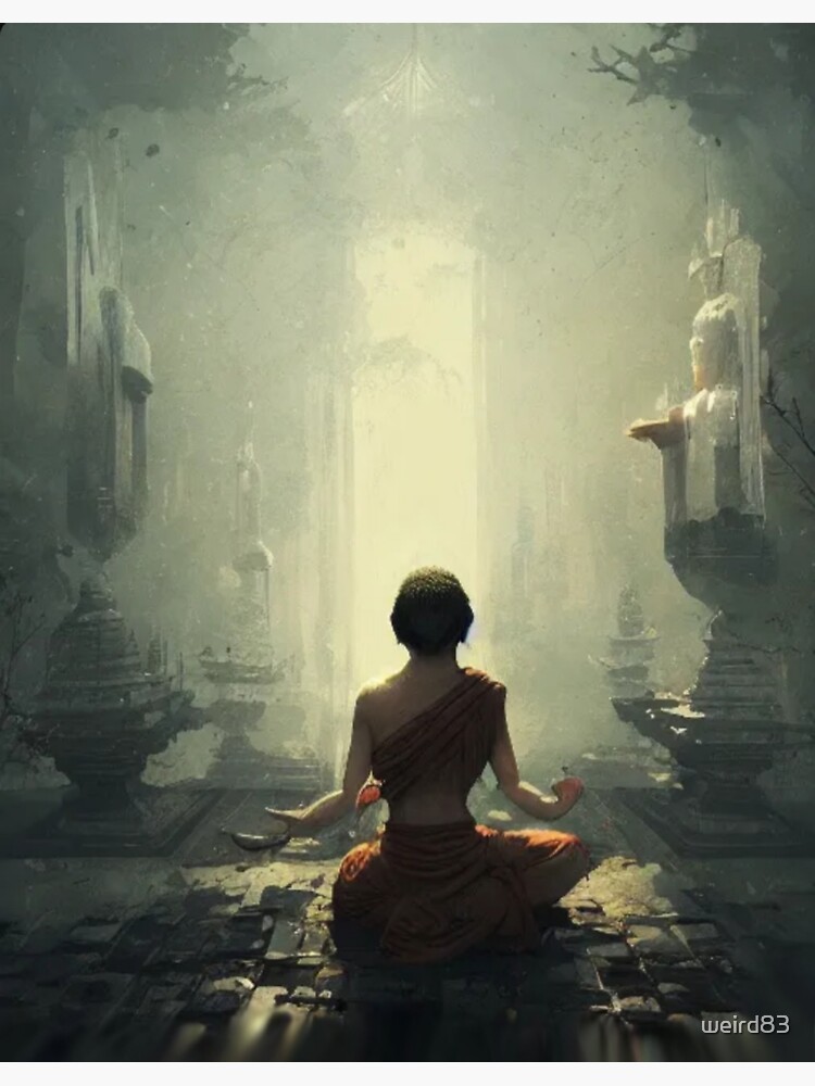 "Jungle Buddha statue Buddhist monk meditation dream journal Buddhist ...