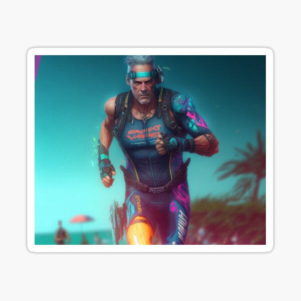 "Cyberpunk" Sticker for Sale by Triathlongram | Redbubble