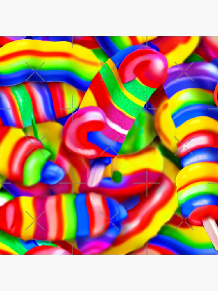 "Rainbow candy" Sticker for Sale by greentiger1 | Redbubble