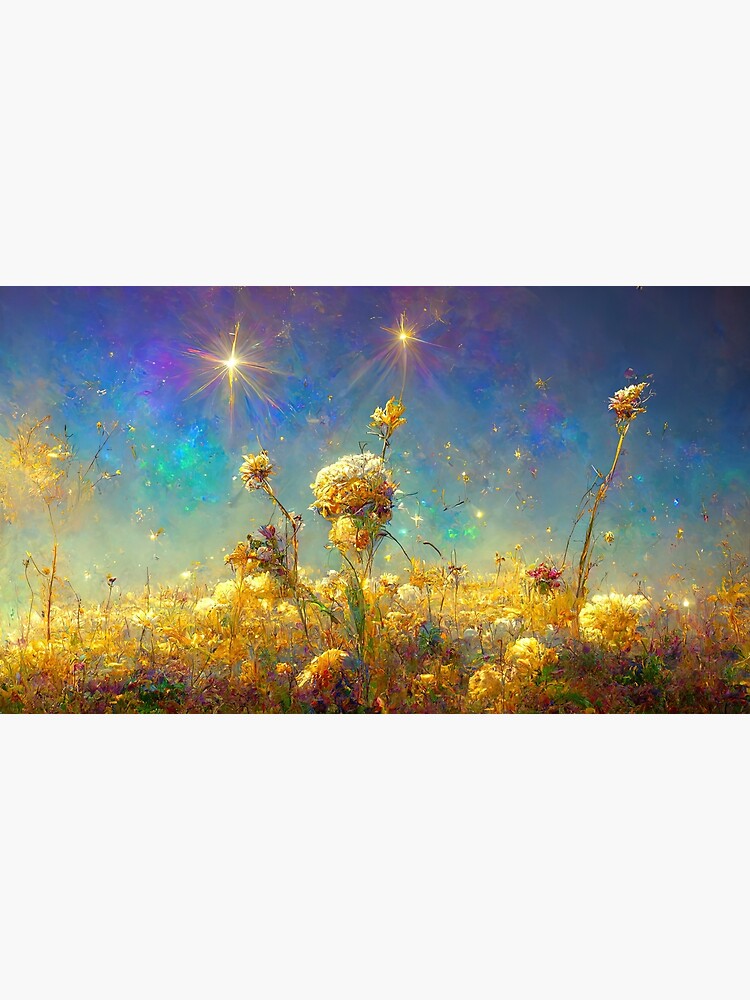 "Crystal Fields and Starry Skies Blue and Gold" Poster for Sale by ...