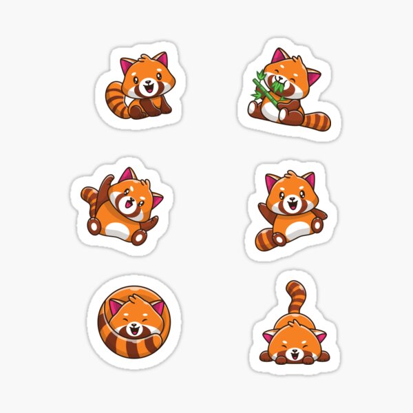 Just A Girl Who Loves Red Pandas Cute Red Pandas Sticker Pack Sticker For Sale By Yousayaww