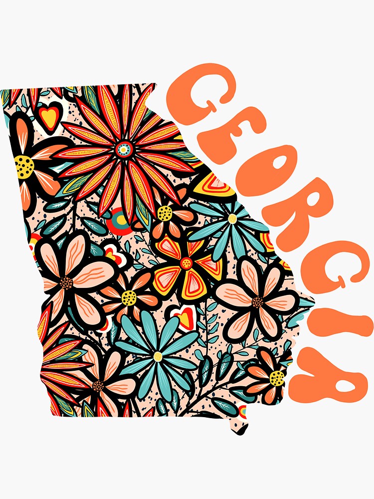 "Georgia State Design | Artist Designed Illustration Featuring Georgia ...
