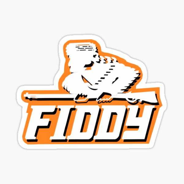"Fiddy-Orange and White" Sticker for Sale by JLArtConcepts | Redbubble