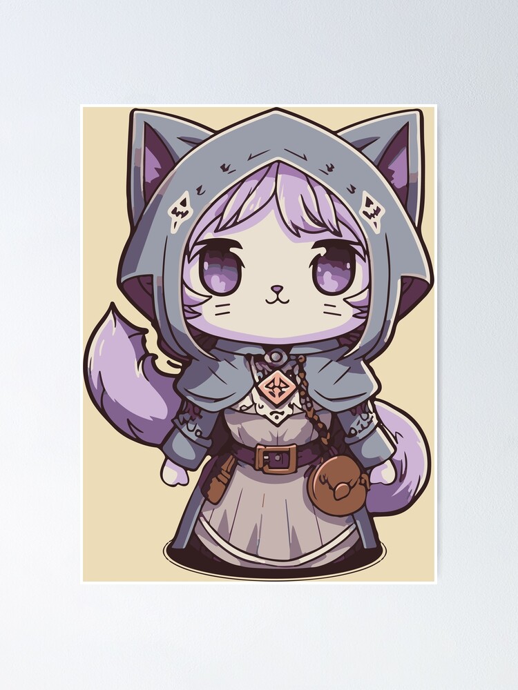 "Dungeons and Dragons Cleric Cat Chibi" Poster for Sale by fantasy-cats ...