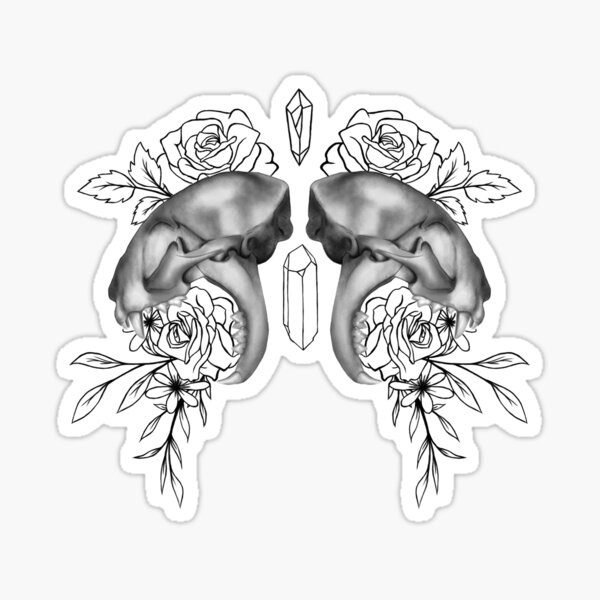 "Cat Bite (Transparent)" Sticker for Sale by CoffinBoneArt | Redbubble