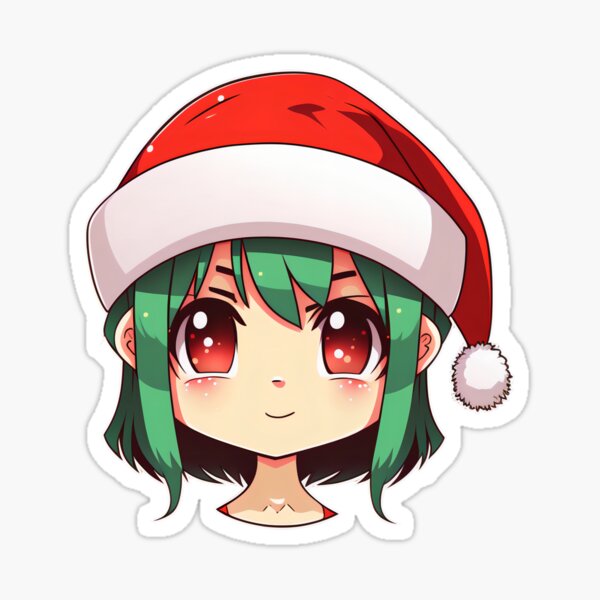 "Cute Anime Christmas" Sticker for Sale by QuintessentialH | Redbubble