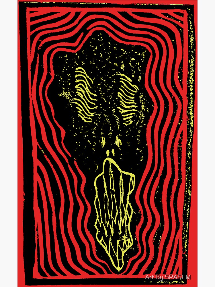 "Warped Horror Face - Horror Portrait" Sticker for Sale by ArtByBatsy ...