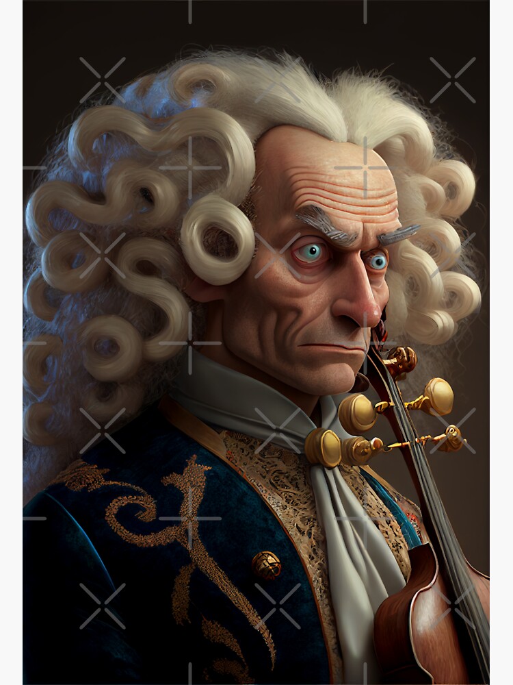 "Vivaldi Cartoon" Sticker for Sale by Musicianst0re | Redbubble