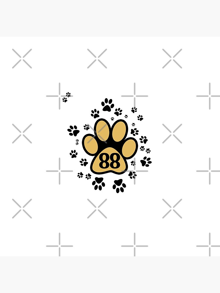 "Number 88 - pattern with animal paws" Poster for Sale by MadandMean | Redbubble