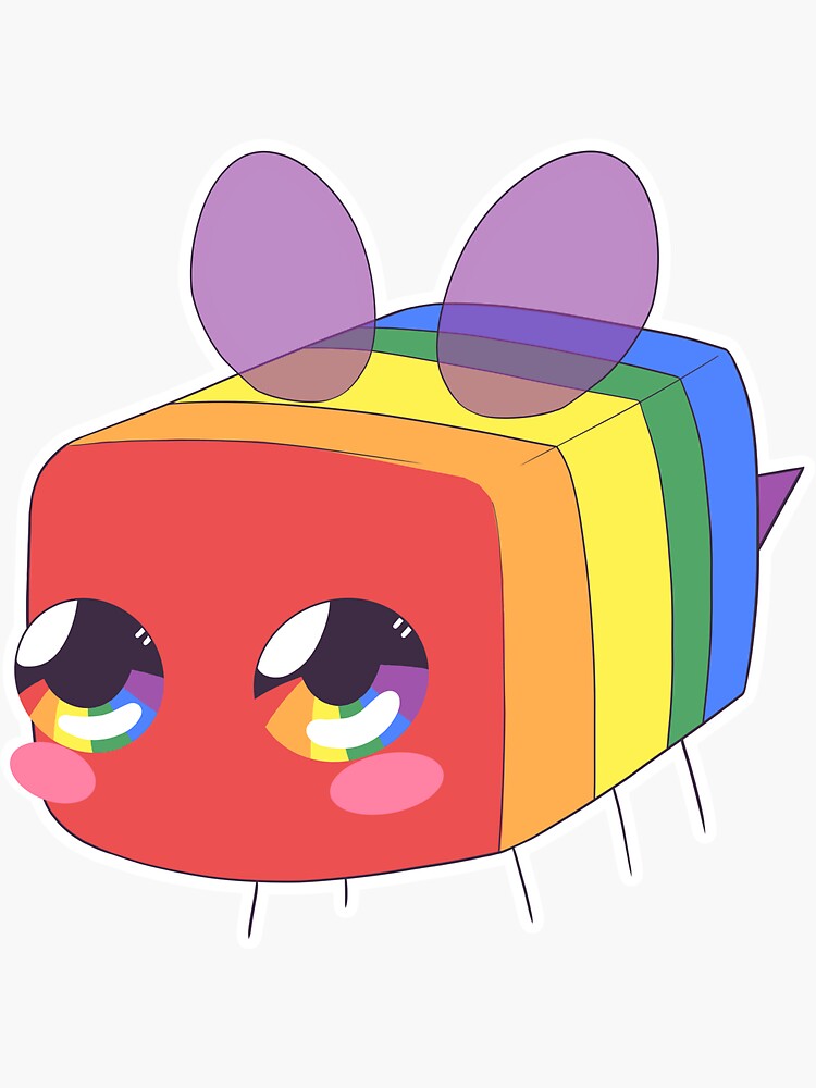 "LGBTQ+ Minecraft Bee Sticker - Gay" Sticker for Sale by ...